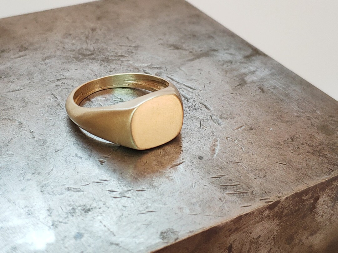 Gold Signet Ring Gold Statement Ring Herren Signet Ring - Etsy.de