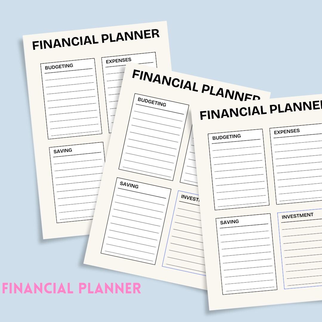 Financial Planner Flyer in Cream and White, Minimalist and Simple Style ...