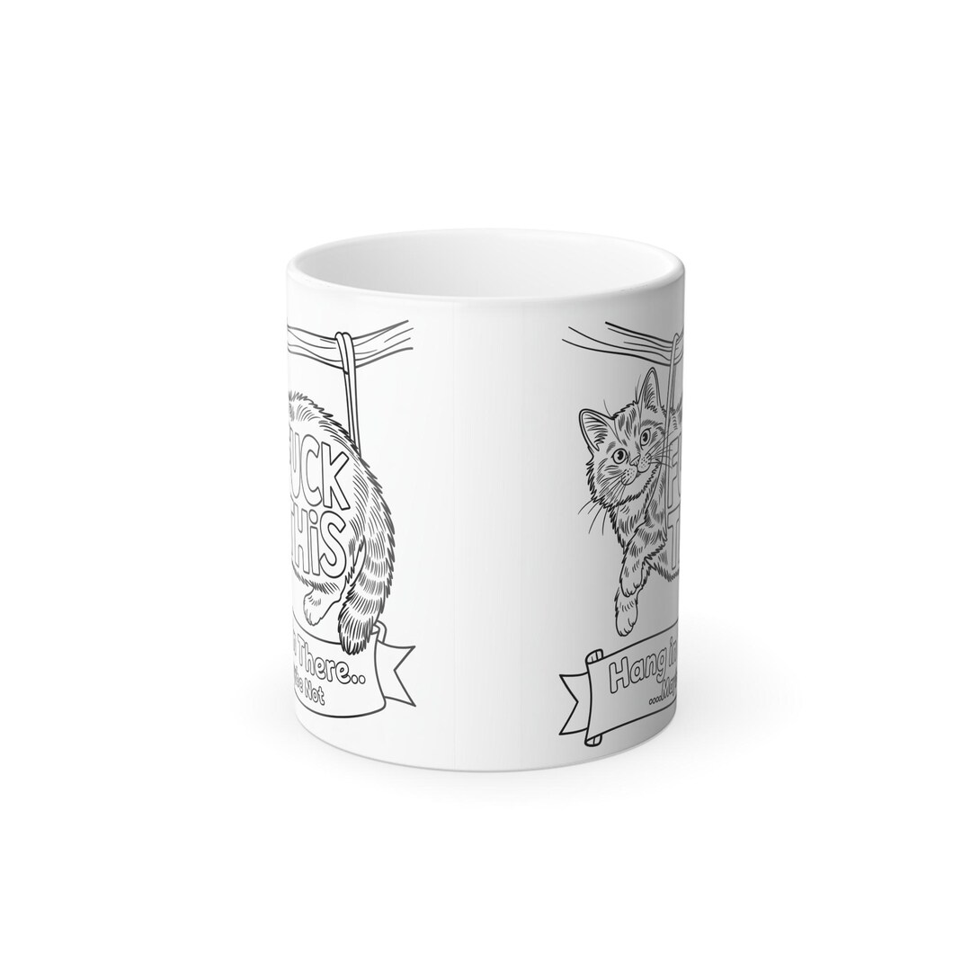 Cute Color Changing Cat Mug, Fun Gift for Cat Lovers, Coffee Mug, Cat ...