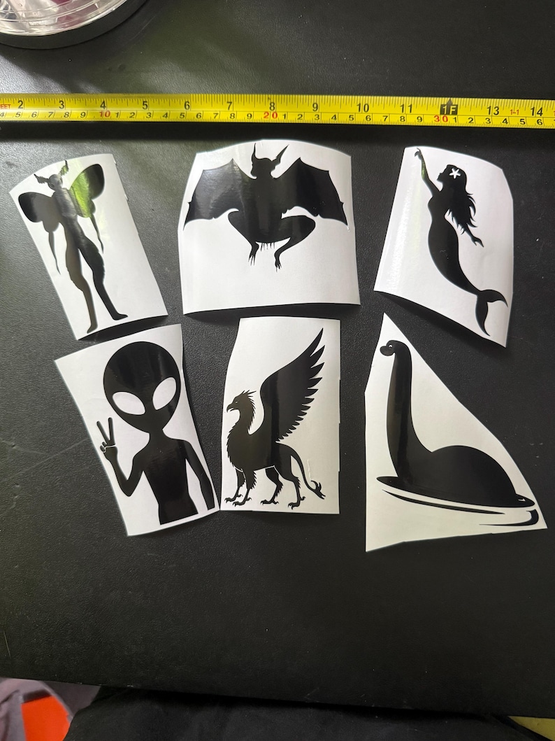 Cryptid/mythical Creatures Sticker Silhouettes - Etsy