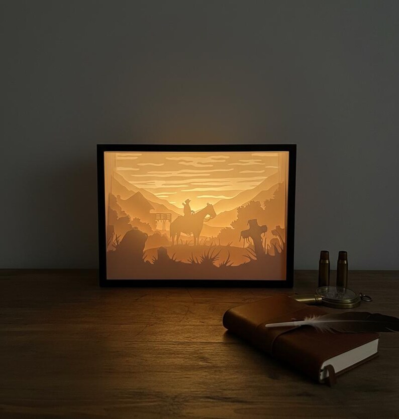 Lámpara de luz de Red Dead: luz LED 3D, decoración para habitación de ...