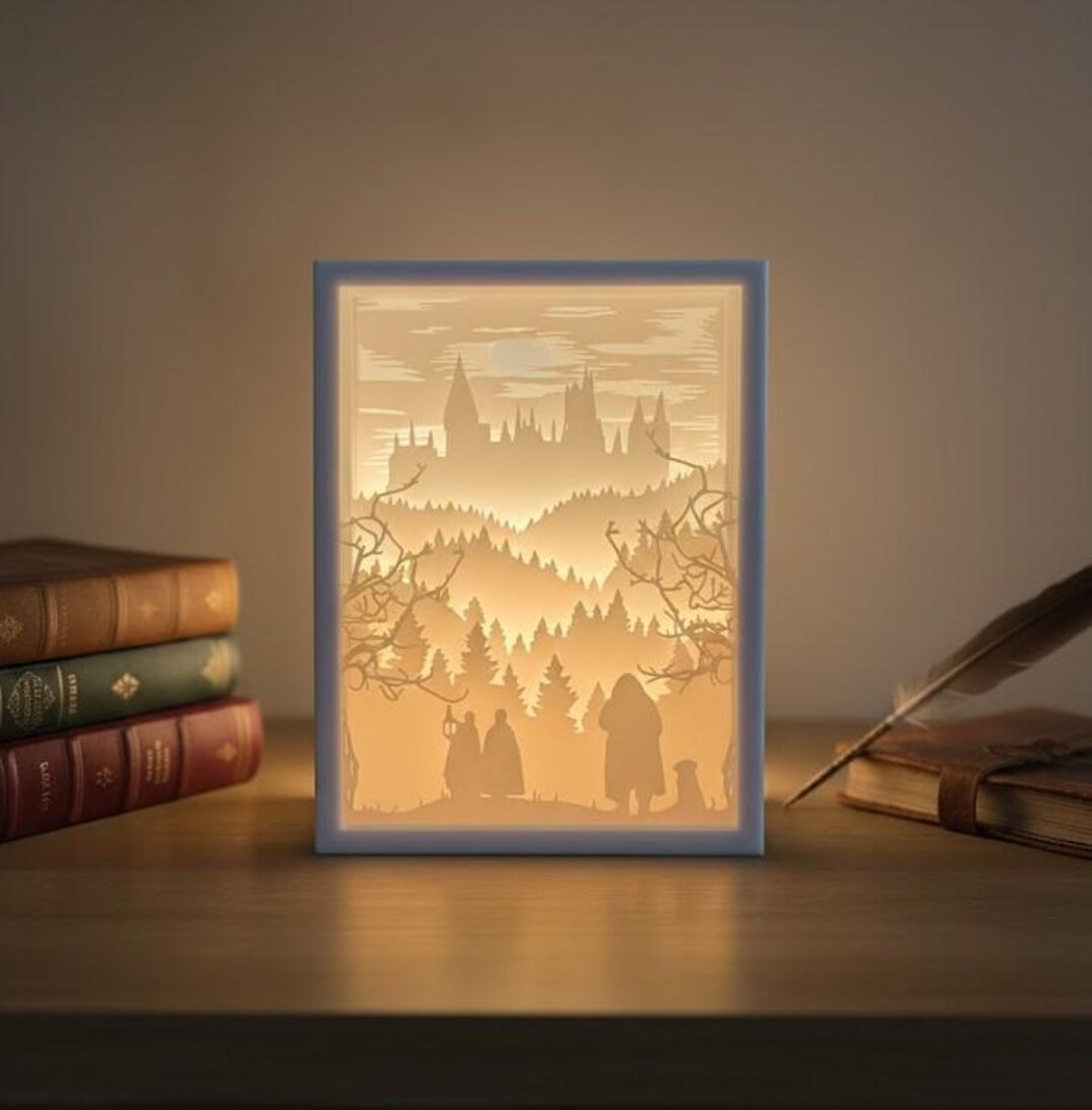 Harry and Hagrid Light Box LED Lamp – Hogwarts Magic Night Light ...
