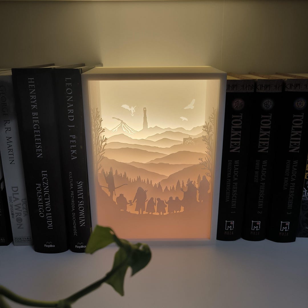 Lord of the Rings Book Nook Lamp – 3D Printed Light Box With LED Light ...