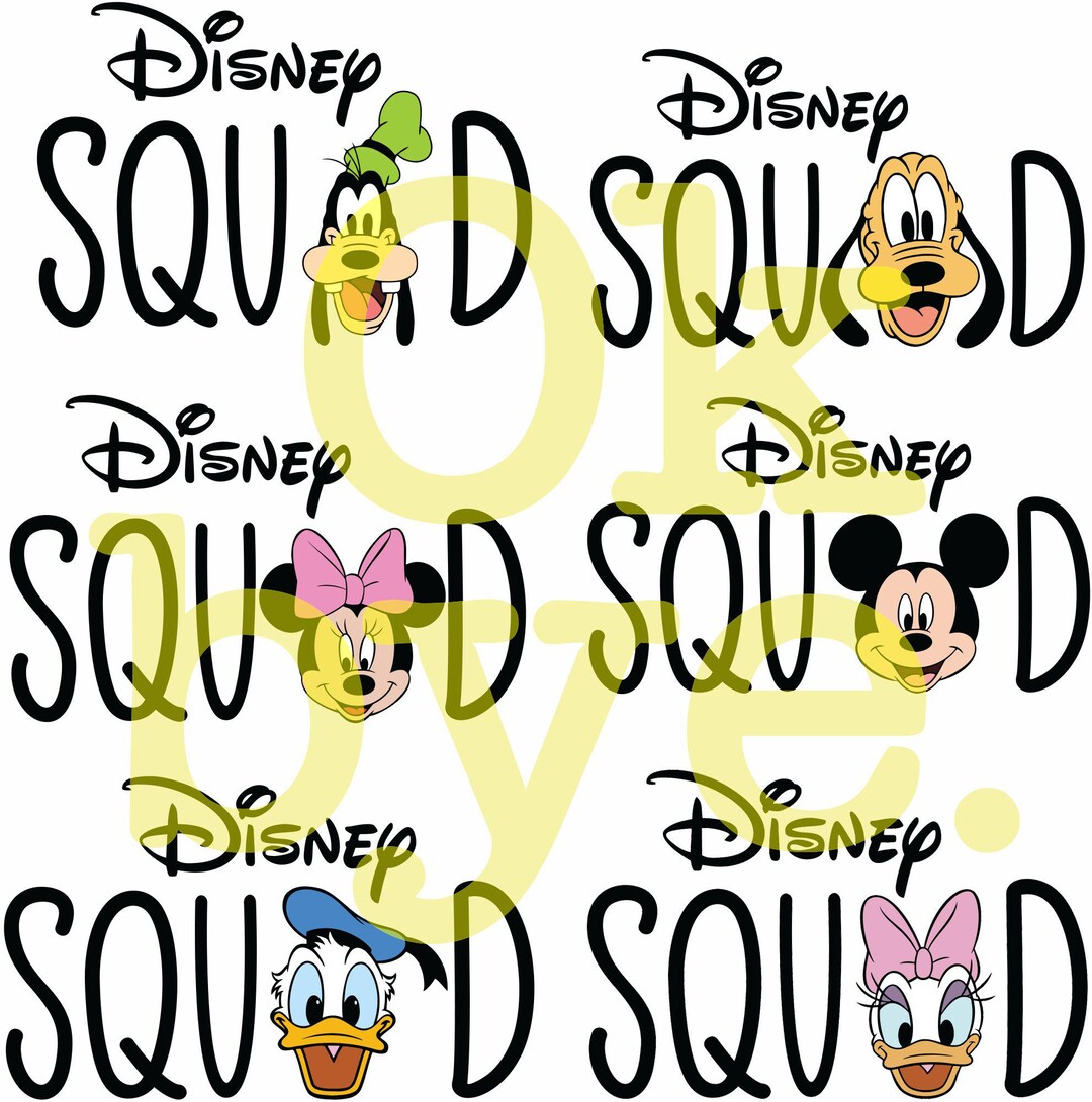 Disney Squad Disney Team PNG HD Transparent Background DTF Sublimation ...