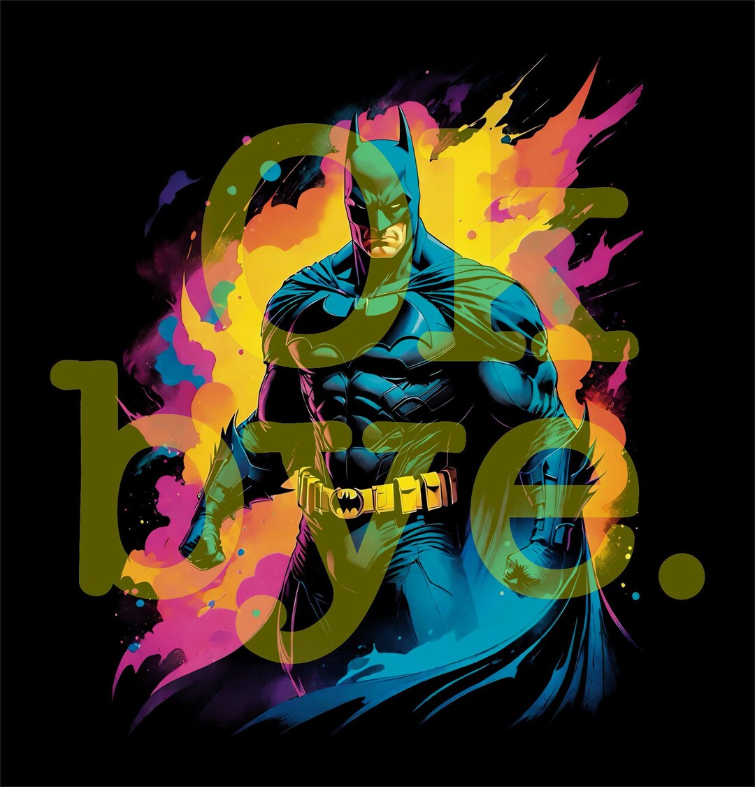 Batman Colors DTF Halftone Printing - Etsy