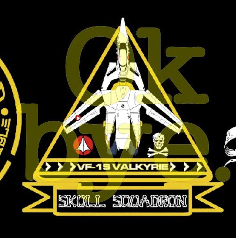 Robotech Macross Skull Squadron PNG Dtf HD Halftone - Etsy