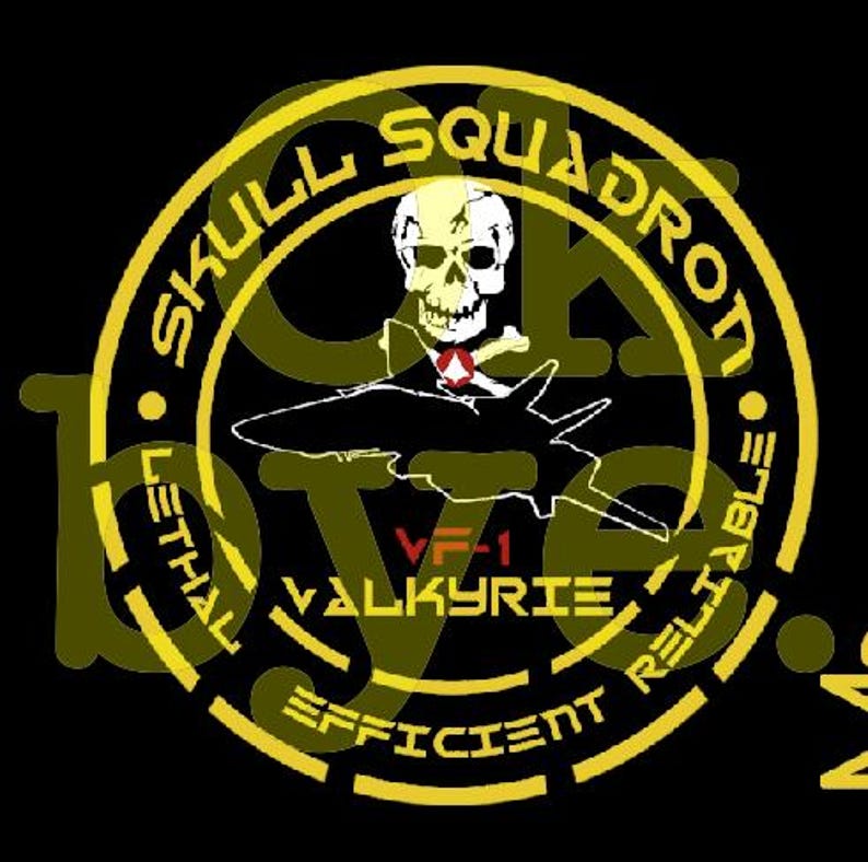 Robotech Macross Skull Squadron PNG Dtf HD Halftone - Etsy