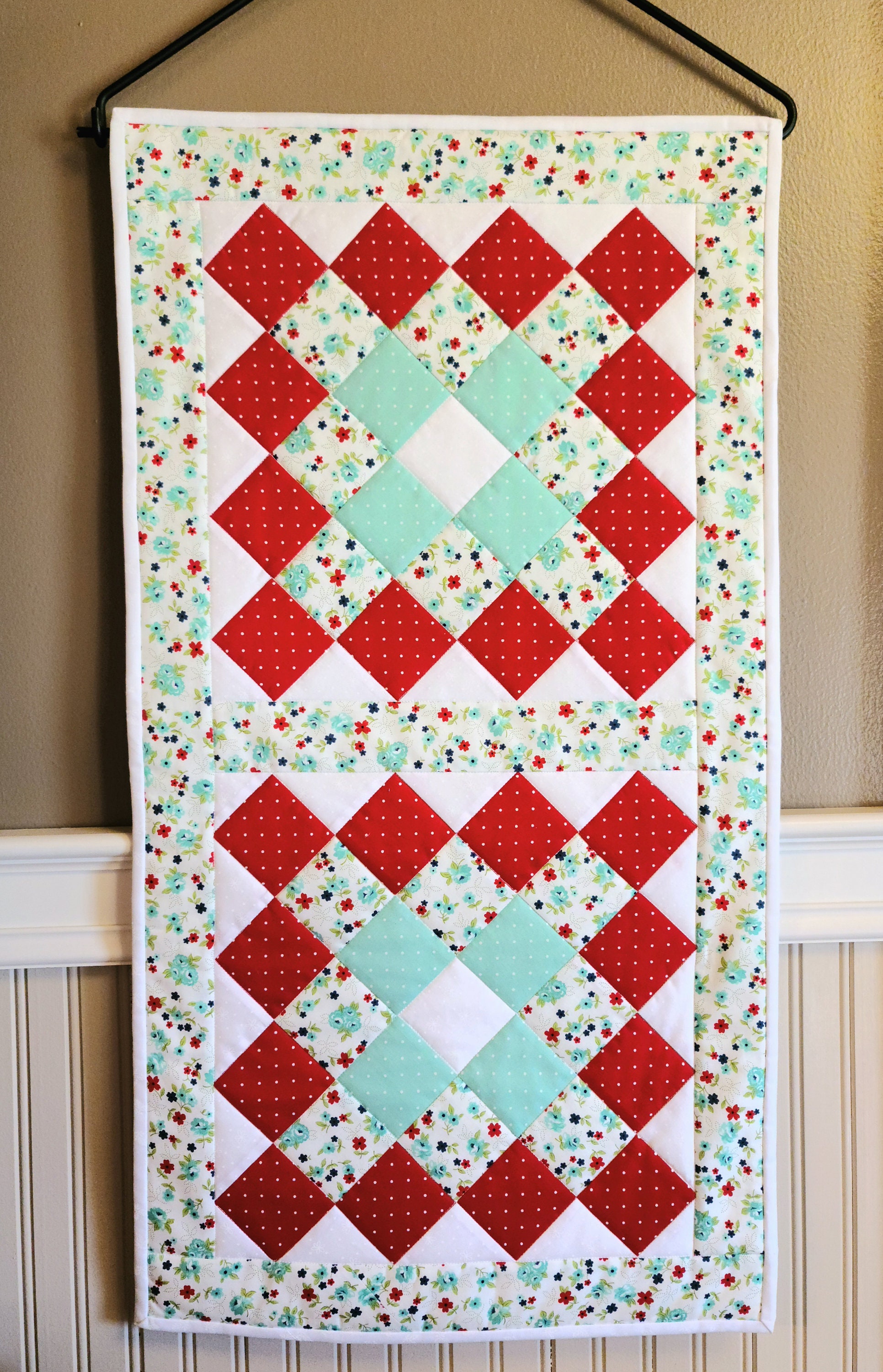 Great Granny Square Quilted Table Mat/table Runner, Two Blocks - Etsy