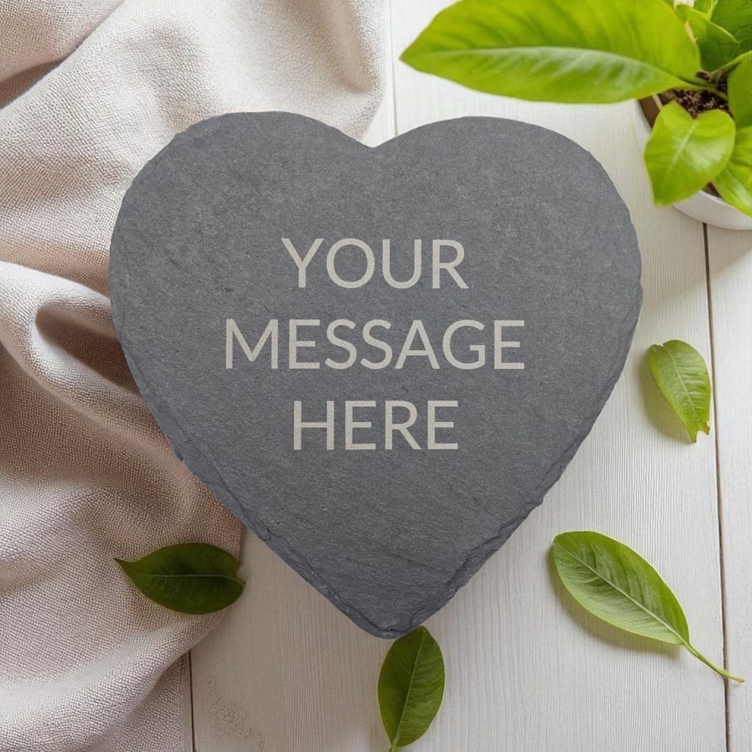 Personalized Engraved Heart Slate: Lake District Keepsake - Etsy