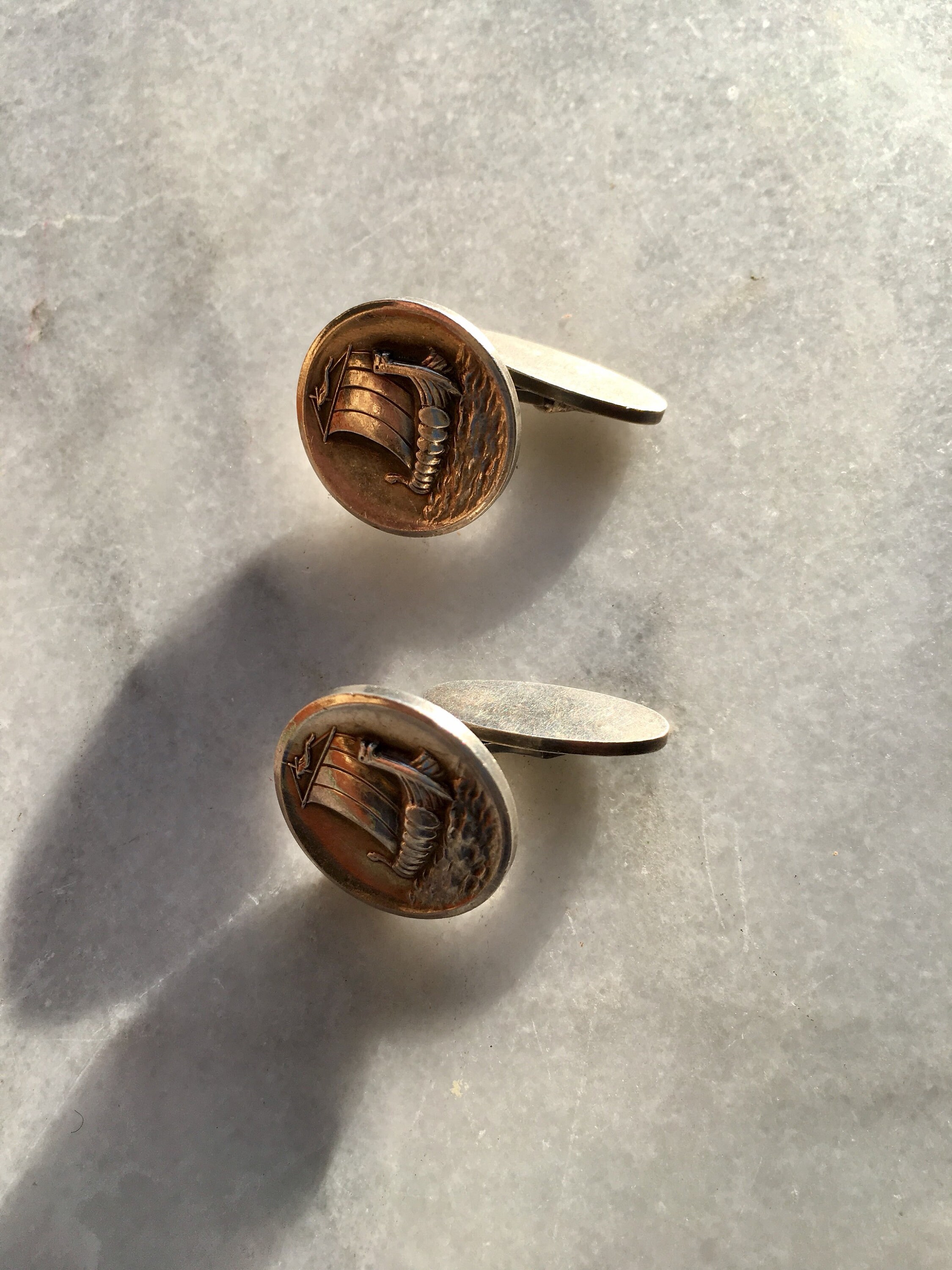 Georg Jensen 'viking Ship' Sterling Cufflinks Circa - Etsy