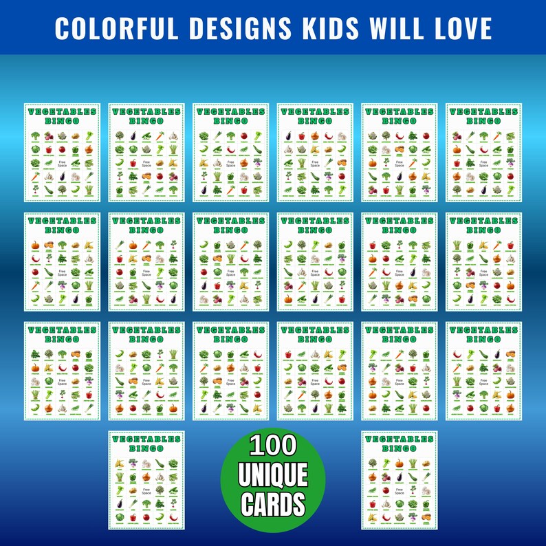 Vegetables Bingo Game – Printable Kids Activity – Learn Vegetables With ...