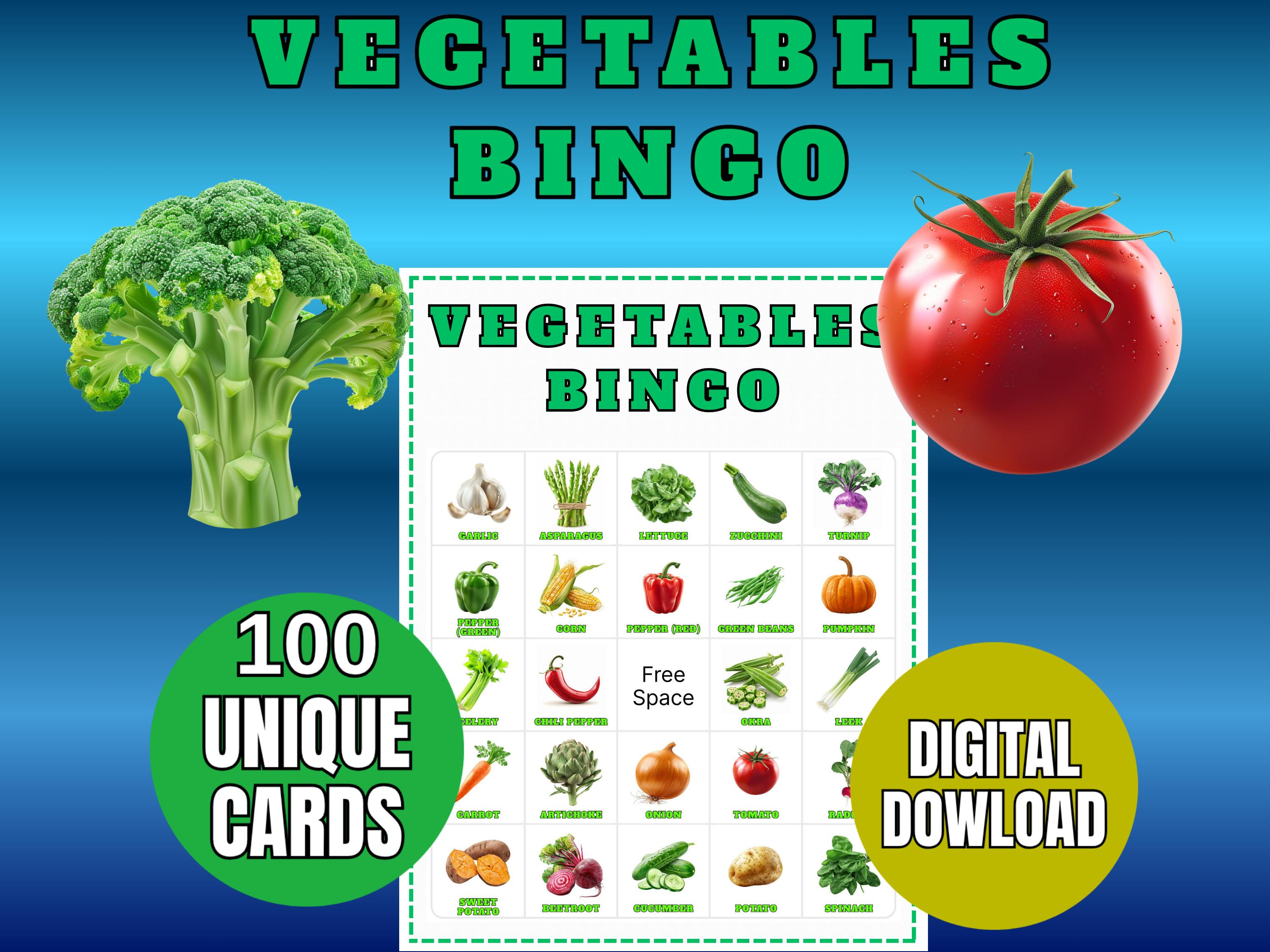 Vegetables Bingo Game – Printable Kids Activity – Learn Vegetables With ...