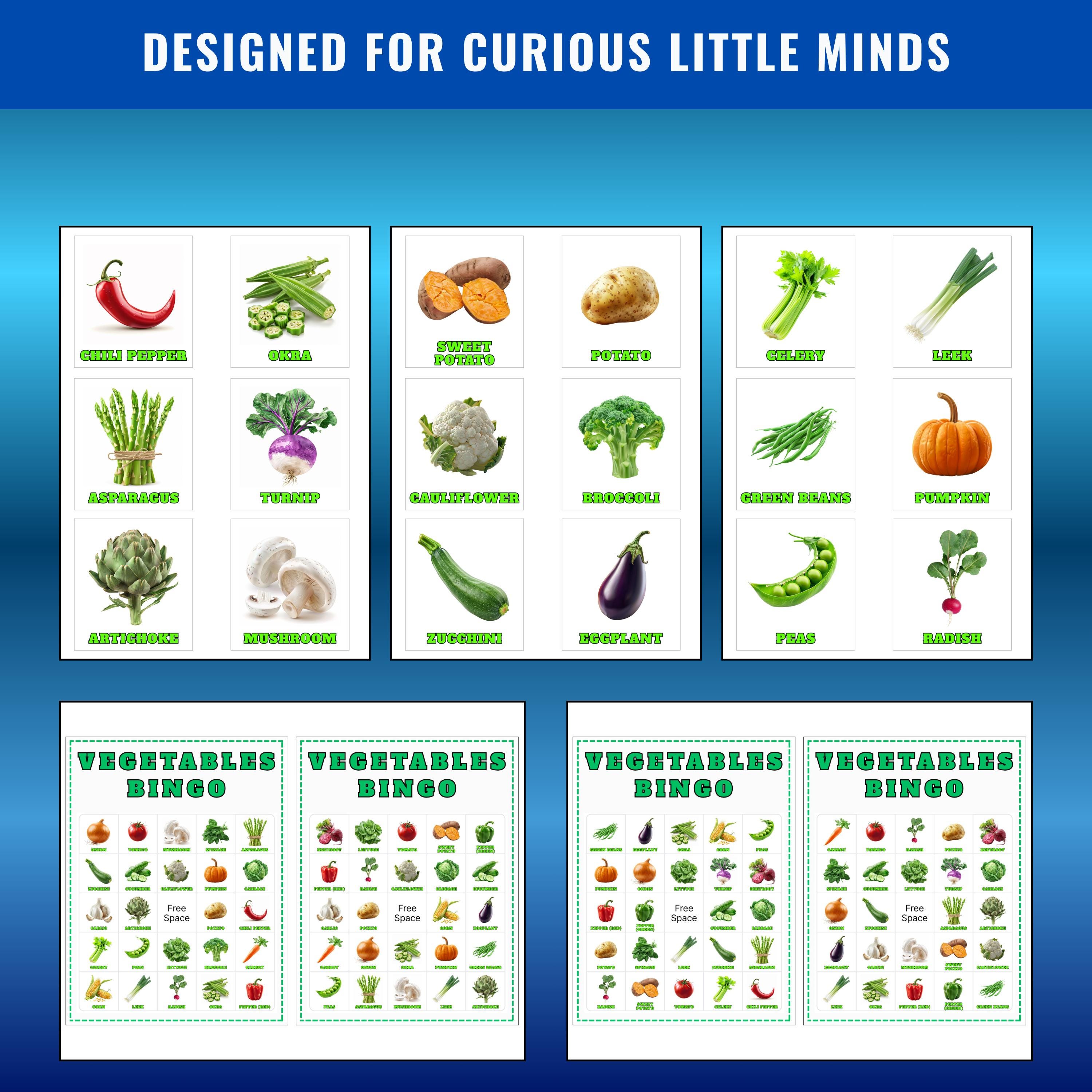 Vegetables Bingo Game – Printable Kids Activity – Learn Vegetables With ...