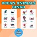 Ocean Animals Bingo Game – Printable Kids Activity – Educational Sea ...