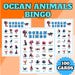 Ocean Animals Bingo Game – Printable Kids Activity – Educational Sea ...