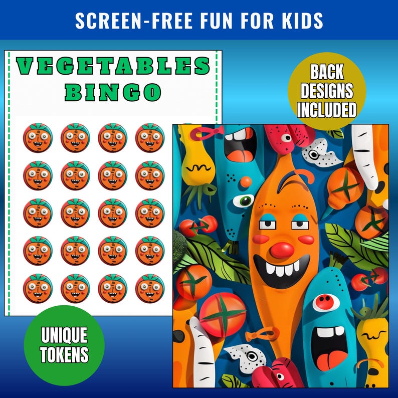 Vegetables Bingo Game – Printable Kids Activity – Learn Vegetables With ...