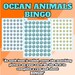 Ocean Animals Bingo Game – Printable Kids Activity – Educational Sea ...
