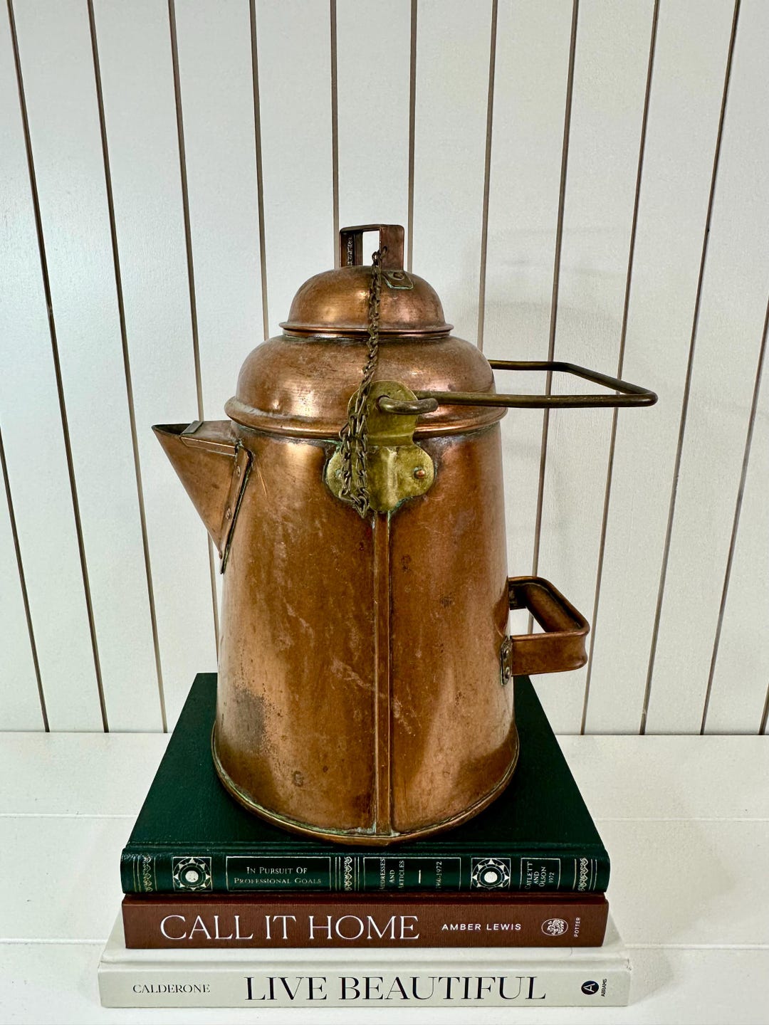 A Large Antique Copper Coffee Pot-late 19th or Early 20th Century-home ...