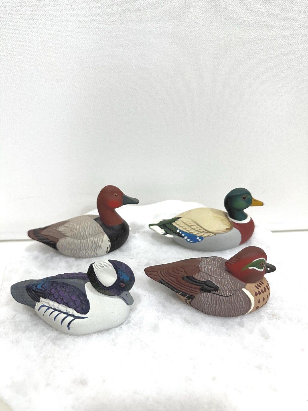 Vintage Collectable Set of Four Hand-painted Porcelain Avon Duck ...