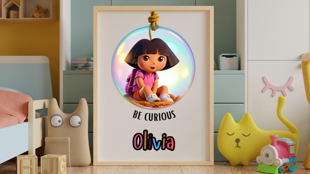 Dora the Explorer Bubble Wall Art for Child - Digital Download ...
