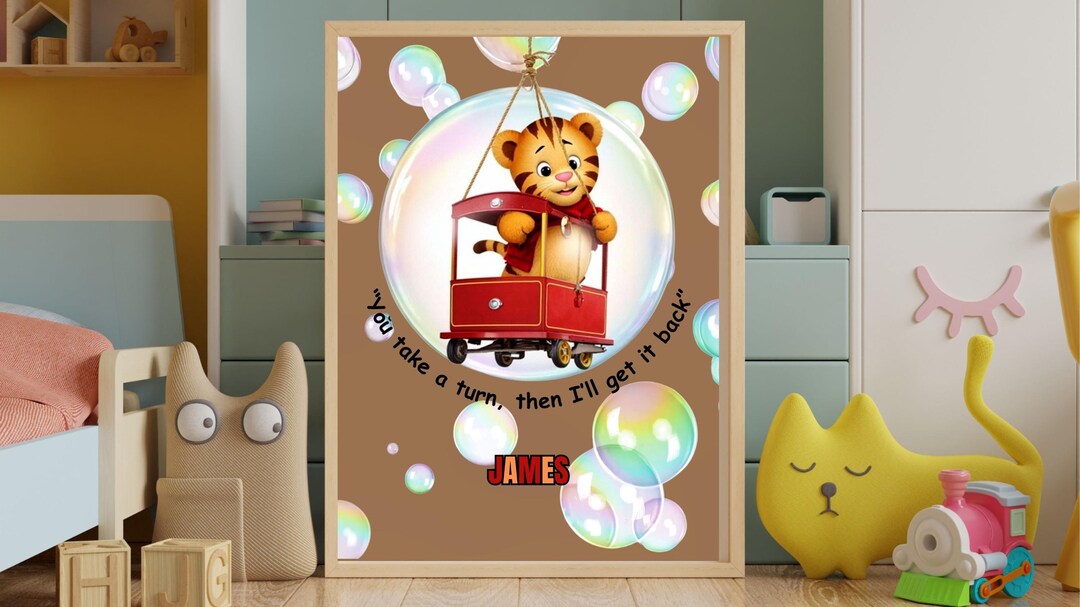 Digital Download Daniel Tiger Decor With Child's Name | Daniel Tiger in ...