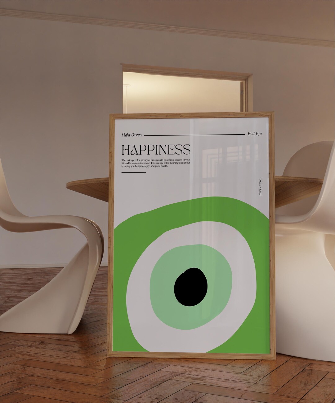 Light Green Evil Eye Aura Print: Spiritual Gradient Wall Art (instant ...