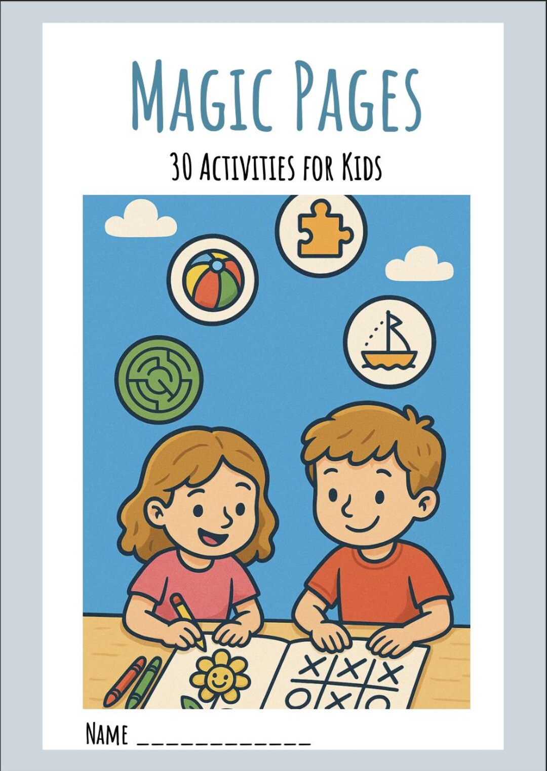 Magic Pages - Activity Book (coloring, Naming, Mazes...) - Etsy