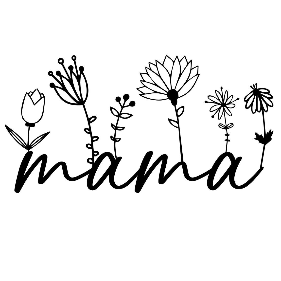 Boho Floral Mama Png, Mom Adjectives Png, She is Mom Png, Mama ...