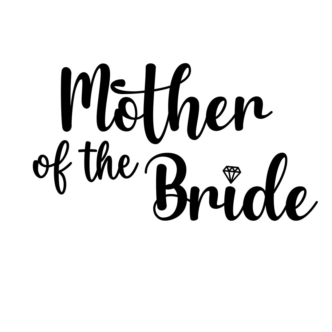 Mother of the Bride Svg, Png, Bridal Party SVG, Wedding Svg, Instant ...
