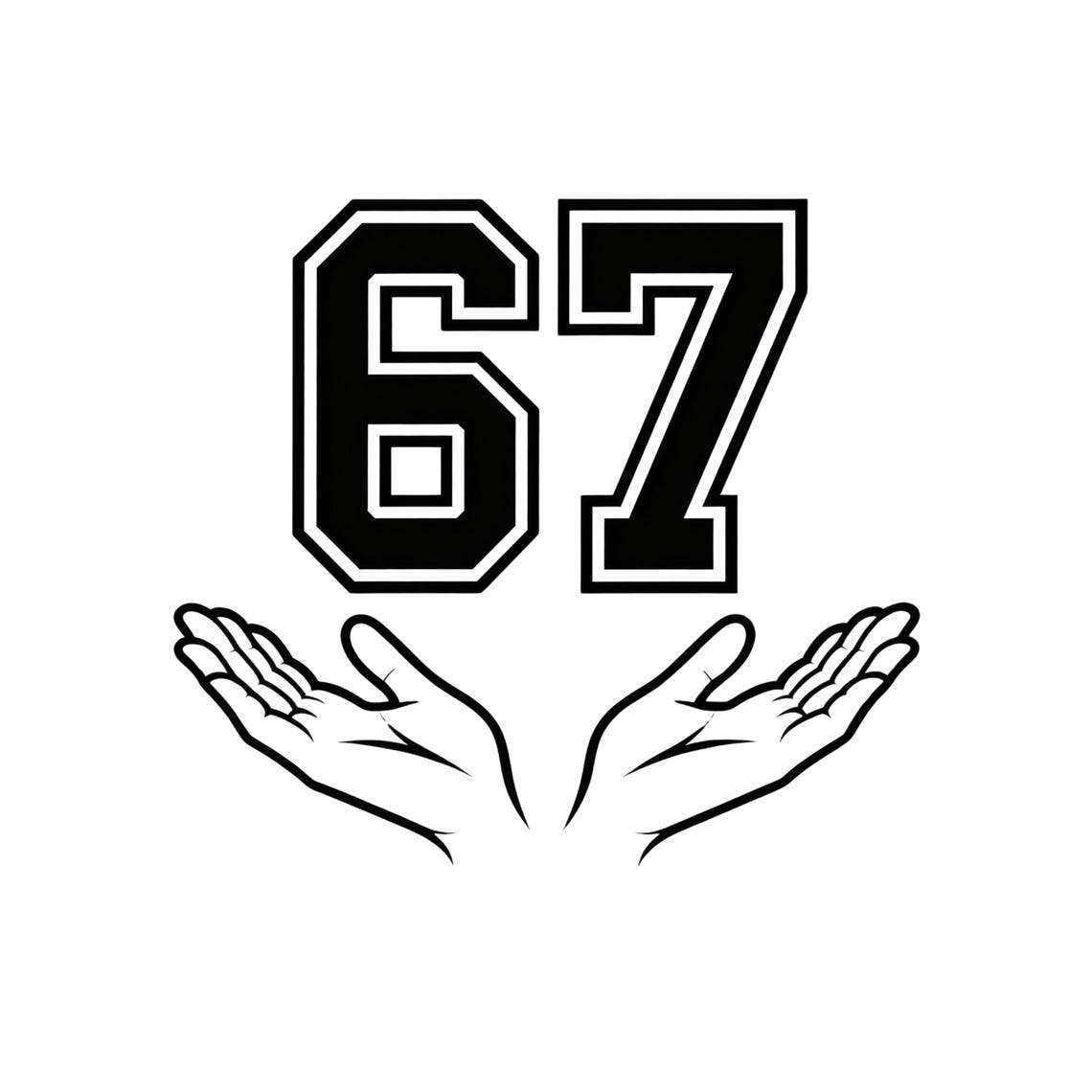 Viral Six Seven Meme SVG PNG | Funny 6 7 Internet Humor Graphic, Trendy ...
