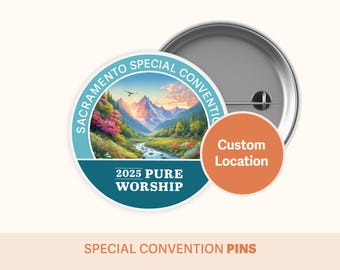 2025 Pure Worship Convention Button Pins - Art Deco Style - Jw Gifts ...