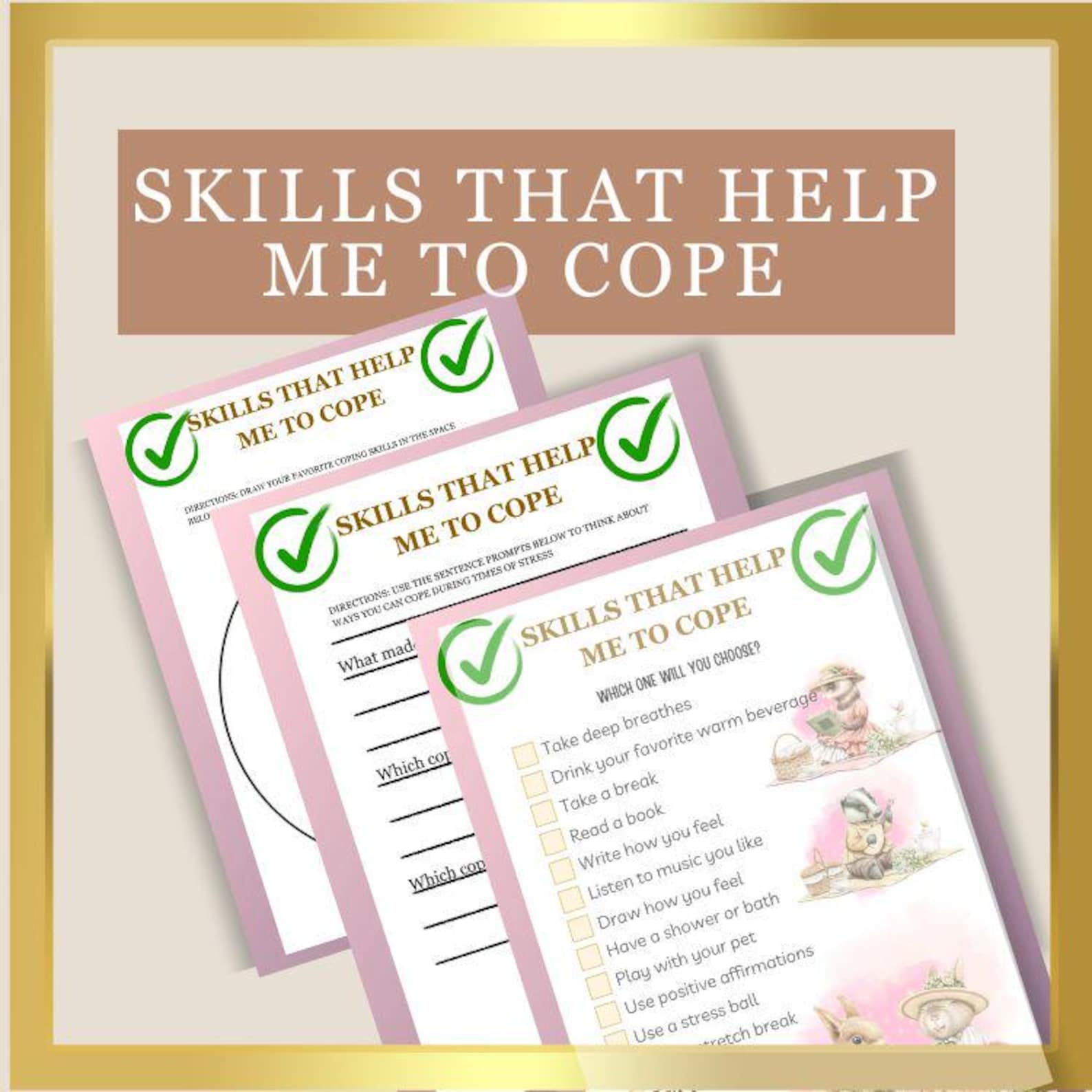 Coping Skills for Kids – Printable Checklist & Journal Prompts | SEL ...