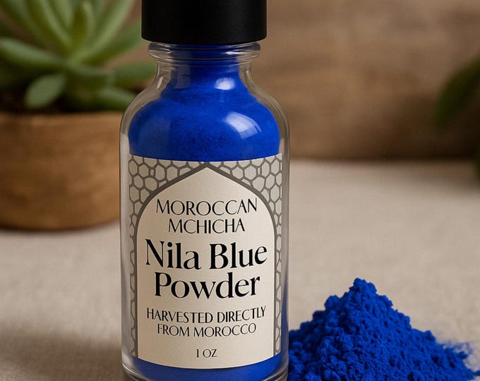 Pure Moroccan Blue Nila Powder for Face & Body - Natural Beauty Ritual ...