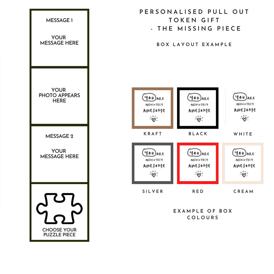 Valentines Day Gift Couples Gift Personalised Pull Out Token - Etsy