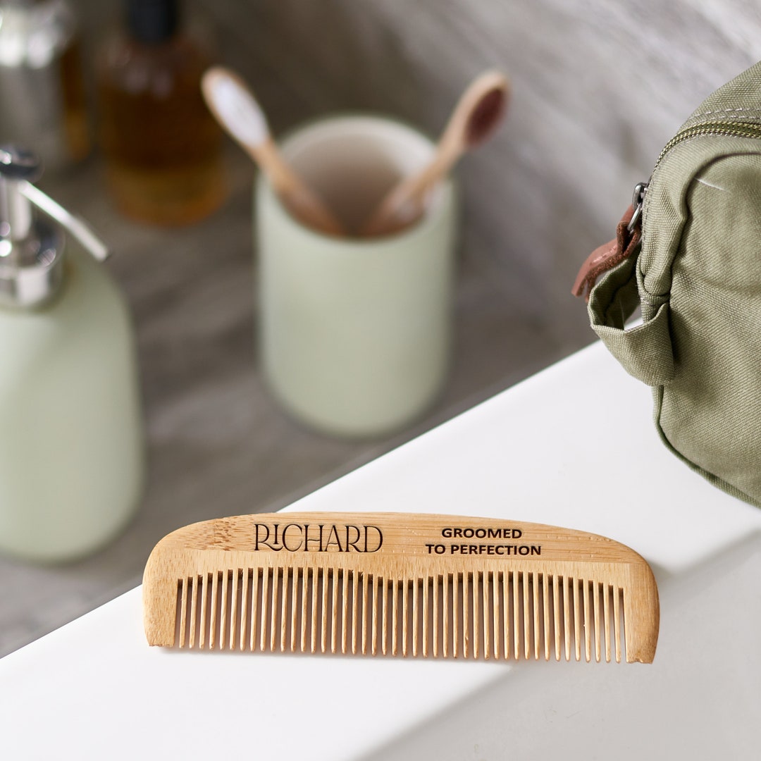 Personalized Bamboo Comb: Engraved Groomsmen Gift - Etsy