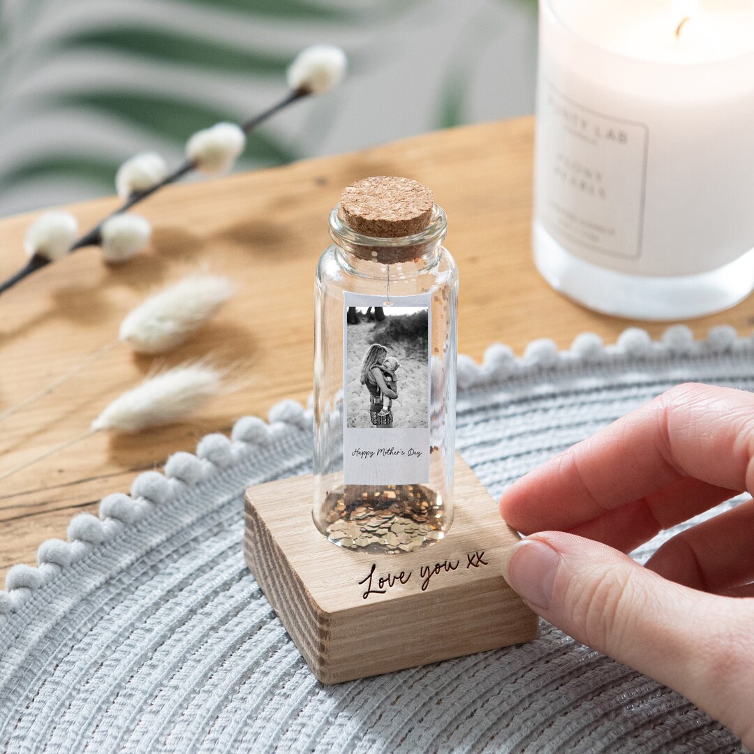 Mother's Day Photo Gift - Personalised Photo in a Bottle - Gift for Her ...