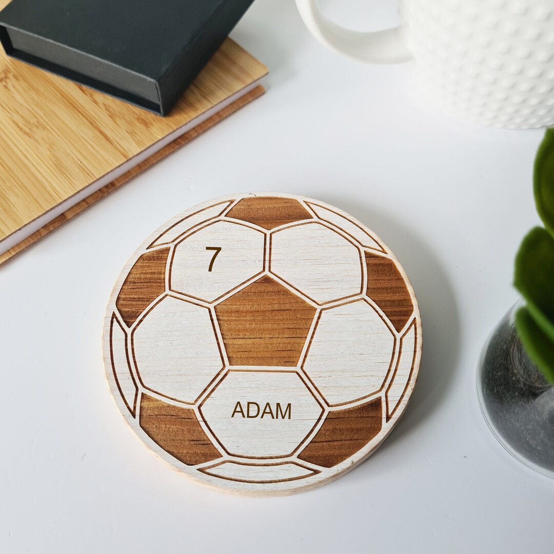 Personalised Football Coaster, Football Fan Gifts - Etsy