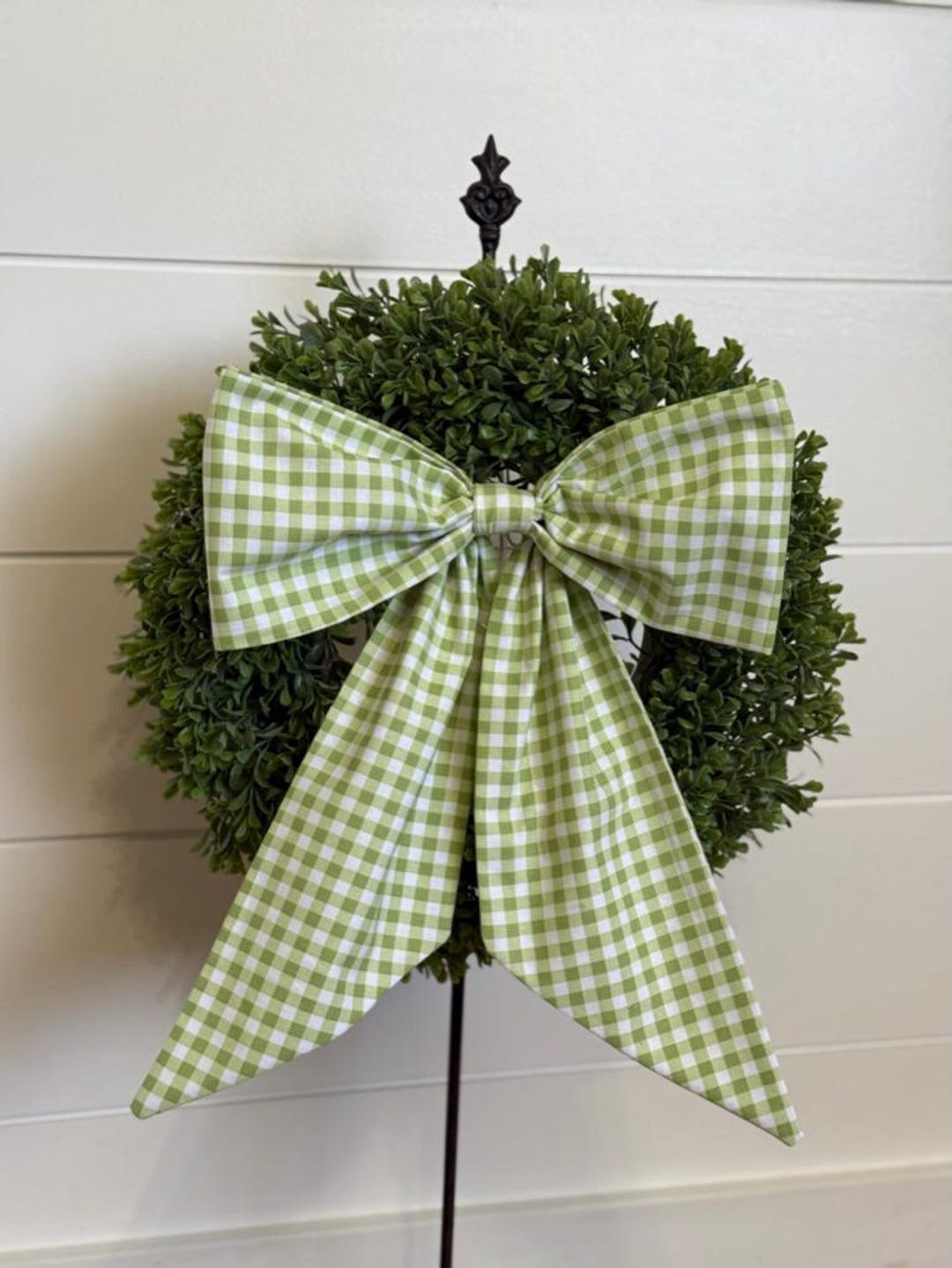 Green Gingham Bow - Etsy