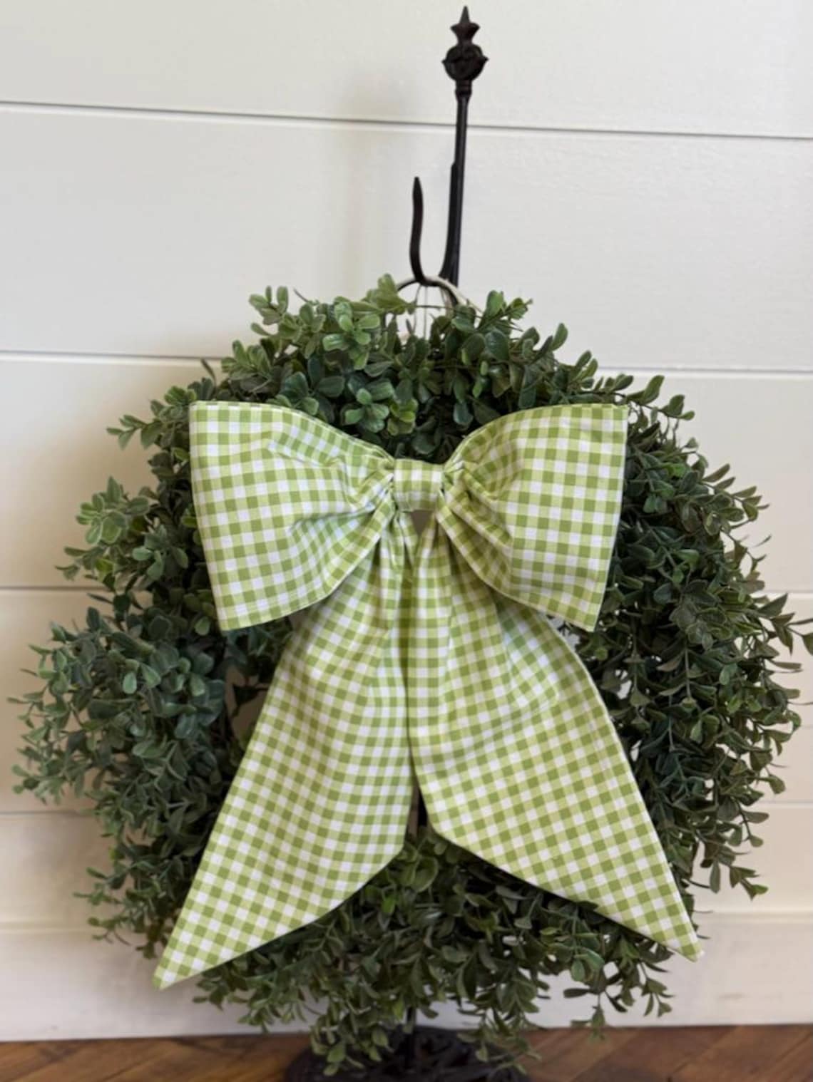 Green Gingham Bow - Etsy