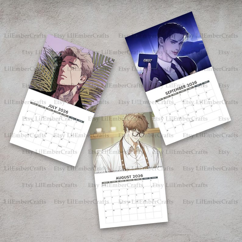 BL Manhwa 2026 Calendar, Doujinshi Calendar, Korean Novels Calendar ...