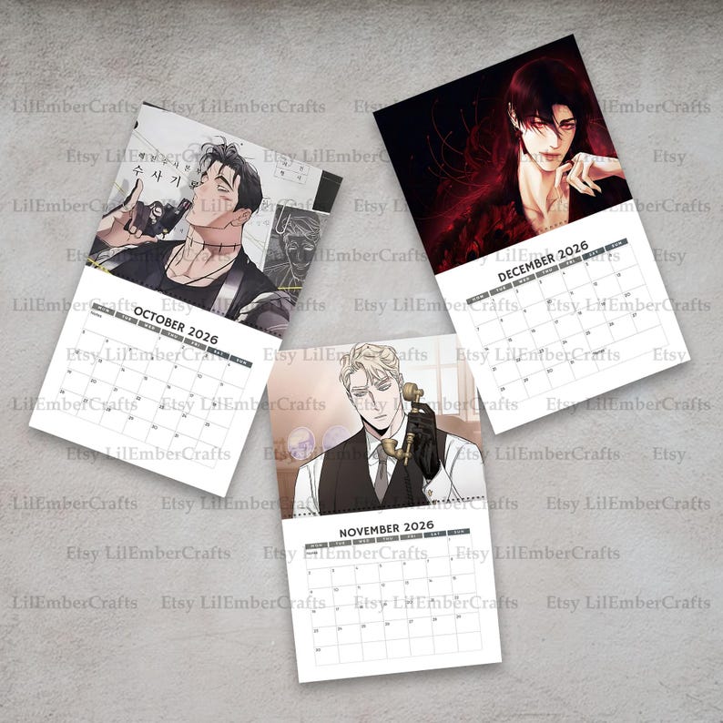 BL Manhwa 2026 Calendar, Doujinshi Calendar, Korean Novels Calendar ...
