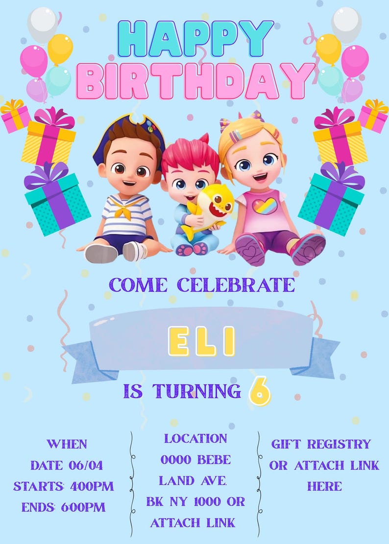 Bebefinn Birthday Invitation - Etsy