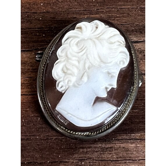Antique Victorian 800 Silver Fine Carved Cameo Brooch… - Gem