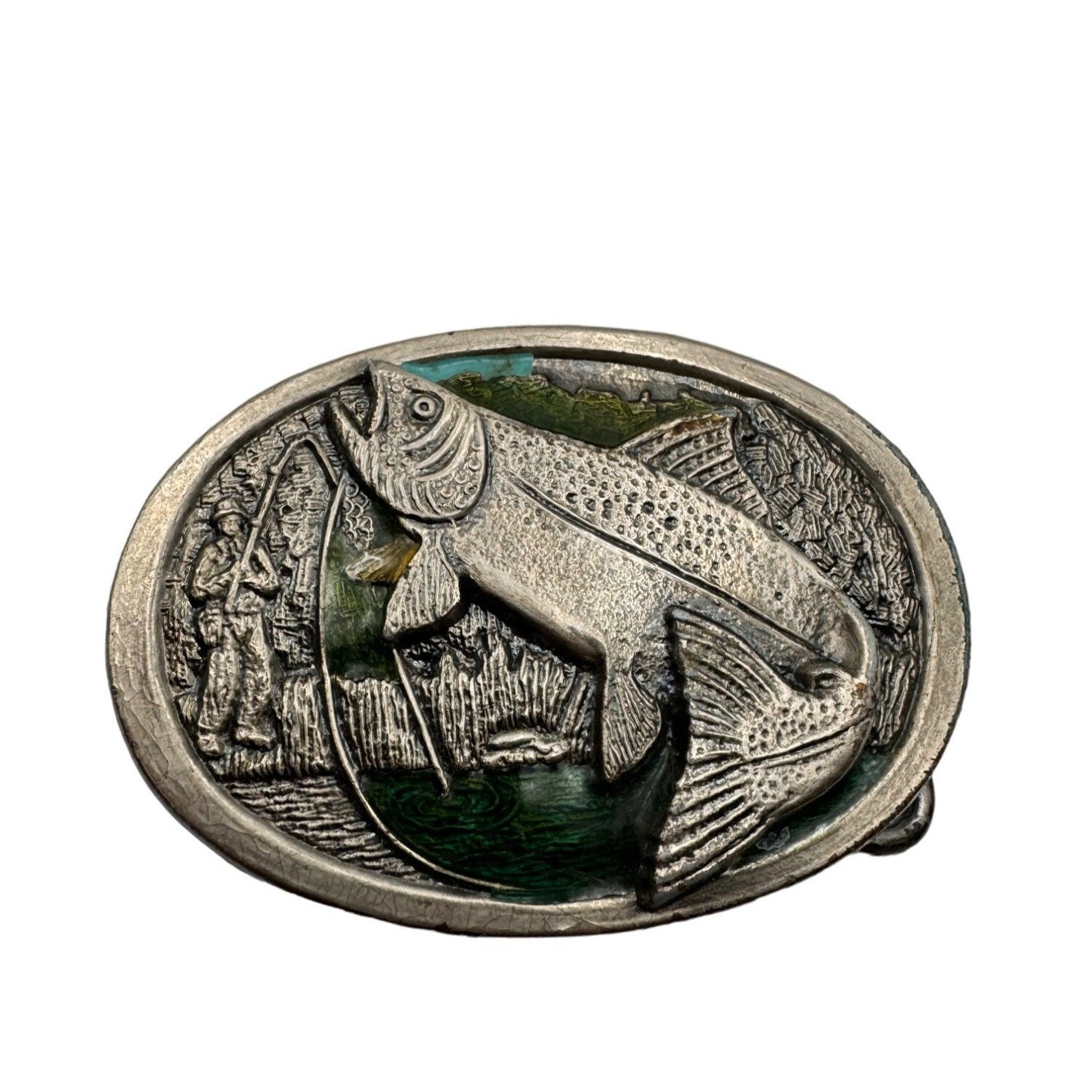 Vintage Chad MFG 1982 Rainbow Trout Belt Buckle - Etsy