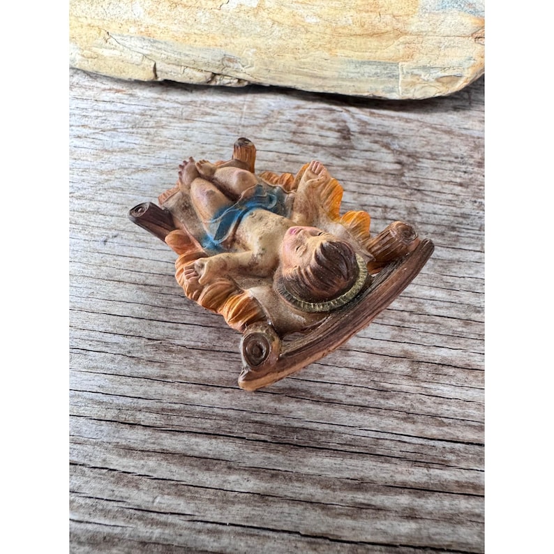 Hand Painted Italian Baby Jesus Figurine Vintage Nativity BVC Italy ...