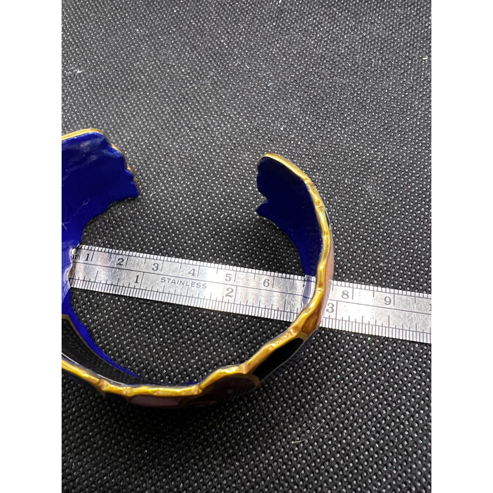 Vintage David Kuo Champleve Butterfly Enamel Cuff Bracelet - Etsy