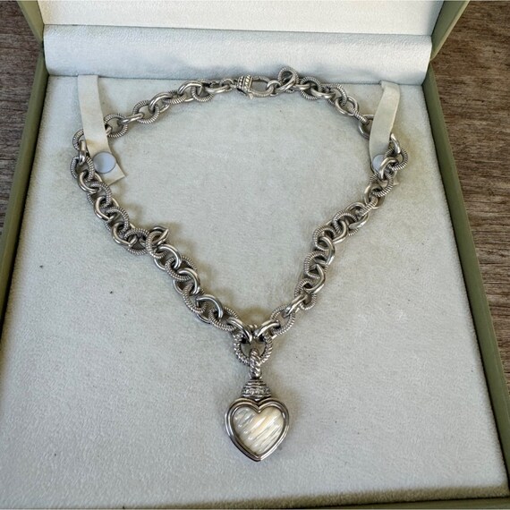 Judith Ripka Sterling Silver Chain Link Necklace 17" … - Gem