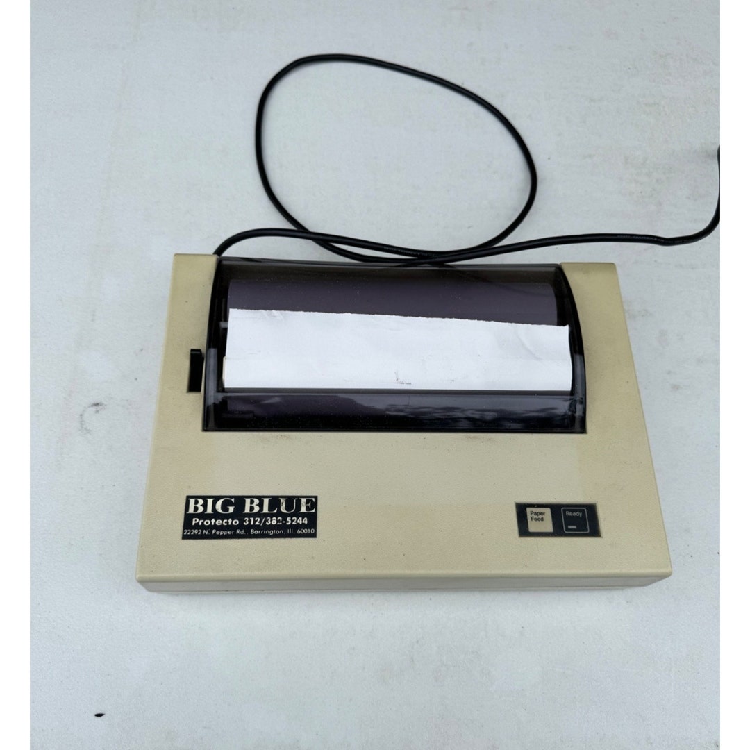 Vintage IBM PC Commodore 64 Protecto Big Blue Thermal Printer NO ...