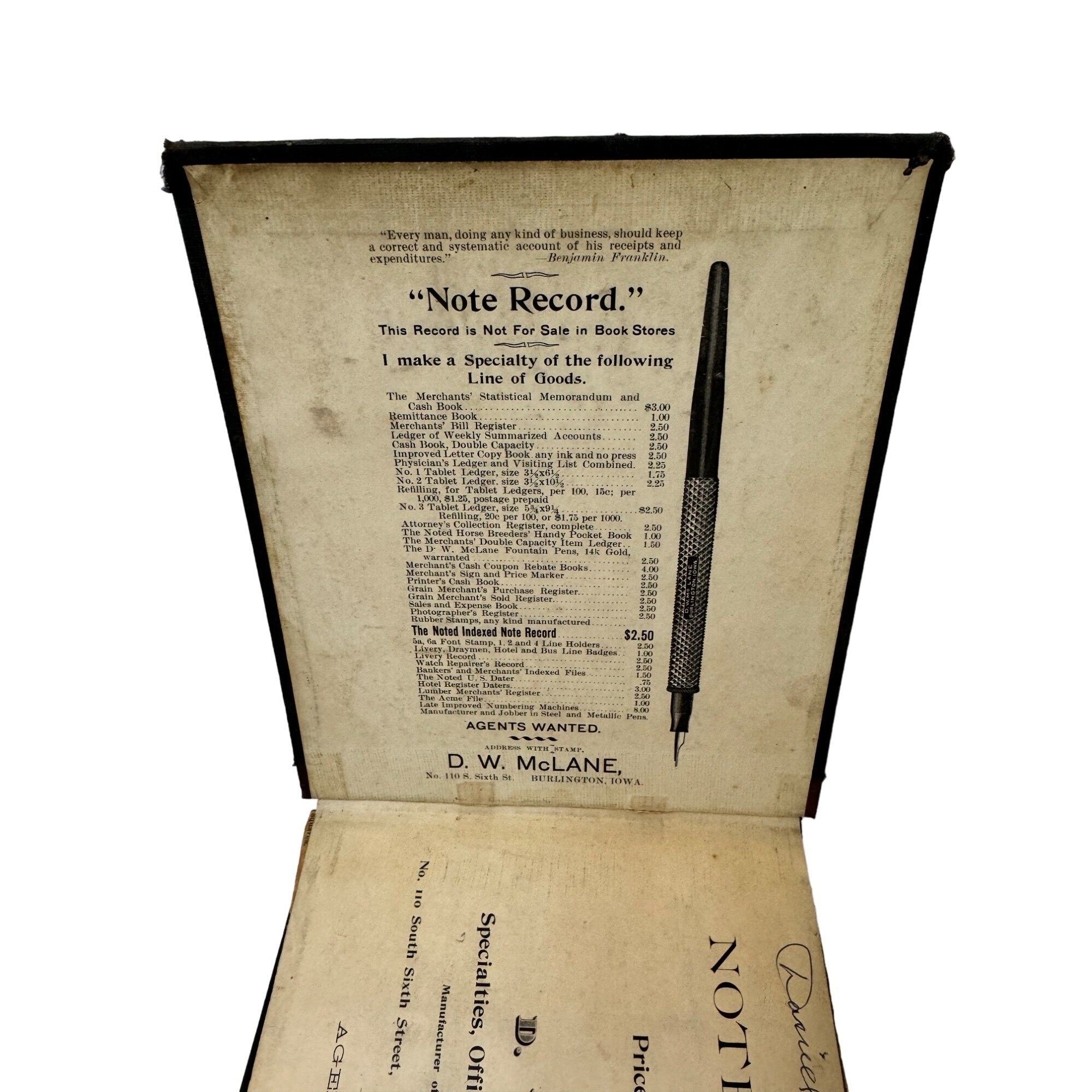 Antique Victorian Handwritten Early General Store Ledger 1899 1905 ...