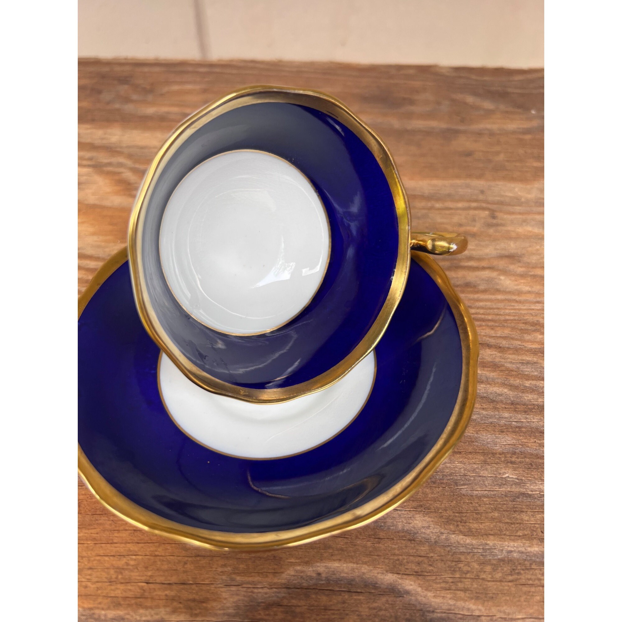 Royal Albert Crown China Cobalt Blue White Gold - Etsy